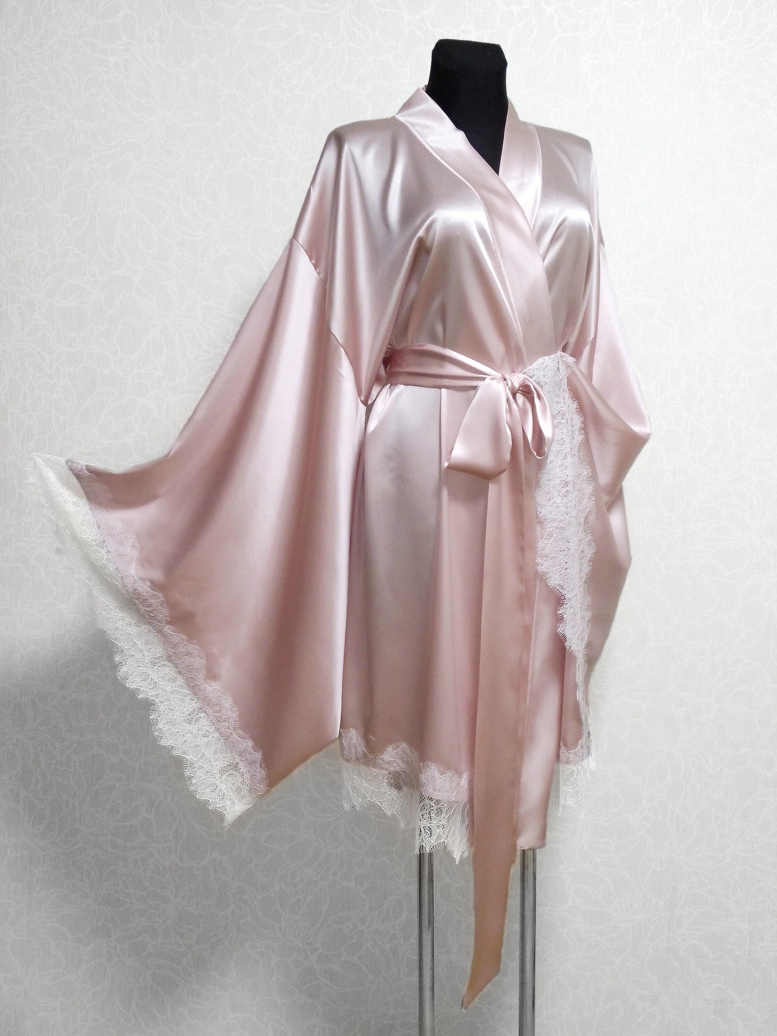 Bata de novia rosa bata de seda rosa 24colores mulberry seda | Etsy