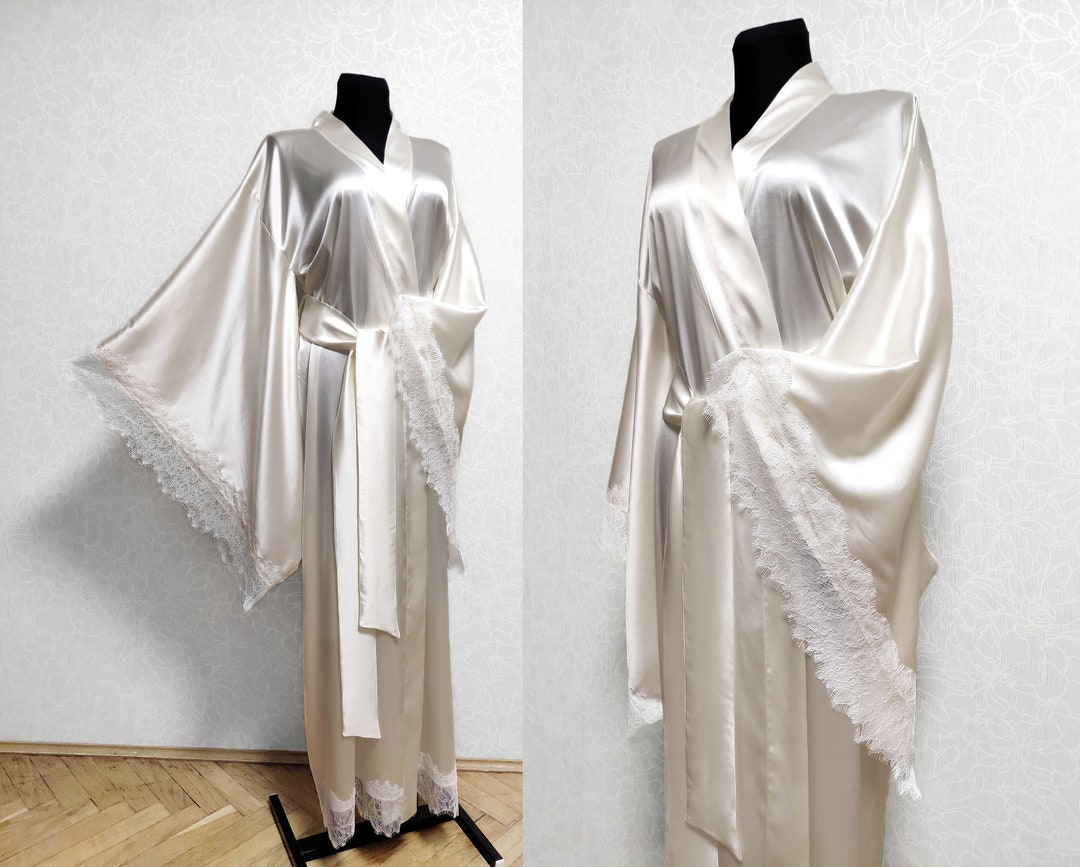 Silk Bridal Robe, Silk Kimono Robe, 24colors Mulberry Silk Bridal Party ...