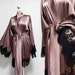 Pure Silk Robe Boudoir Robe Dressing Gown Floor Length - Etsy