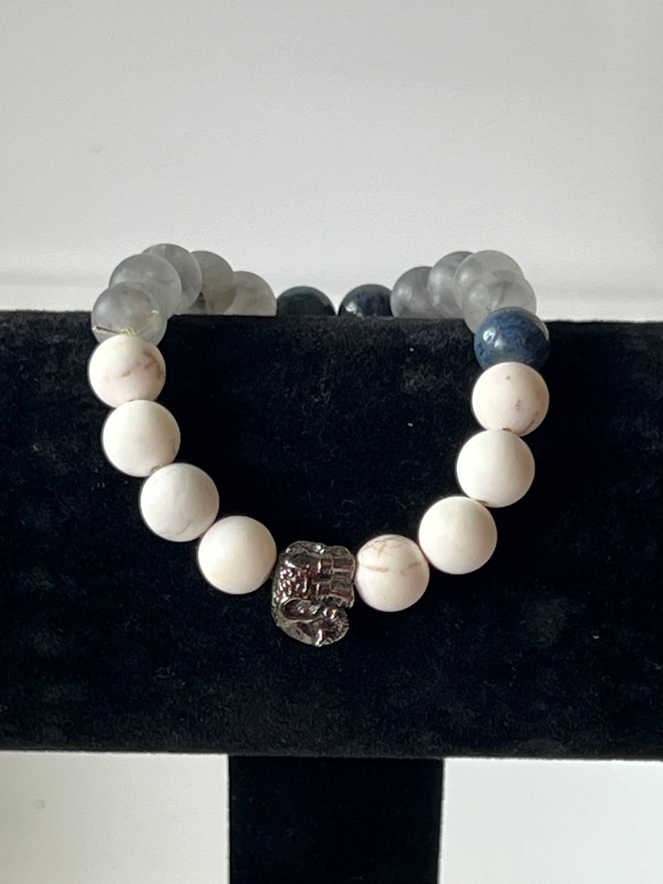 White Turquoise and Blue Natural Stone - Etsy