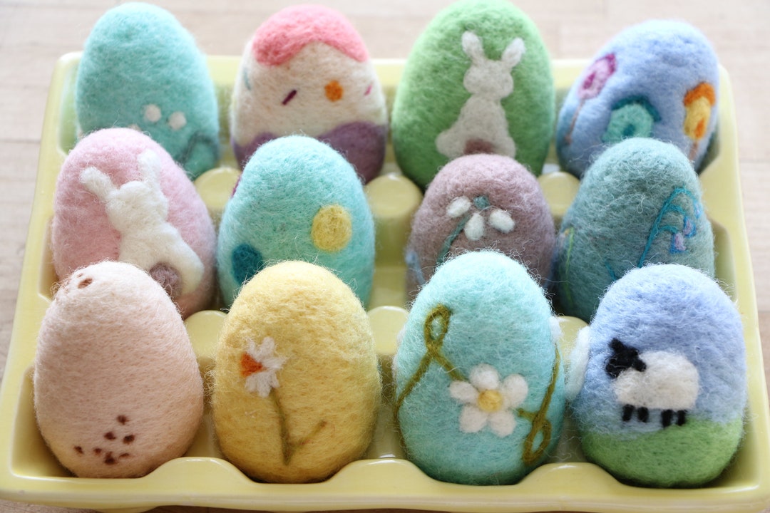 Easter Egg Needle Vilt Patroon, Beginner Vilten, Paasei Versieren, Wol ...