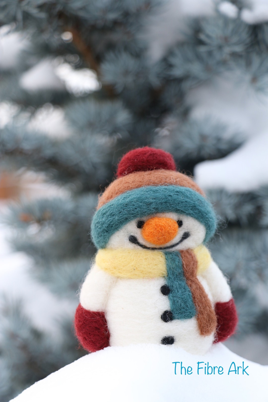 Needle Felting Snowman Pattern - Easy Beginner Felting - DIY Craft ...