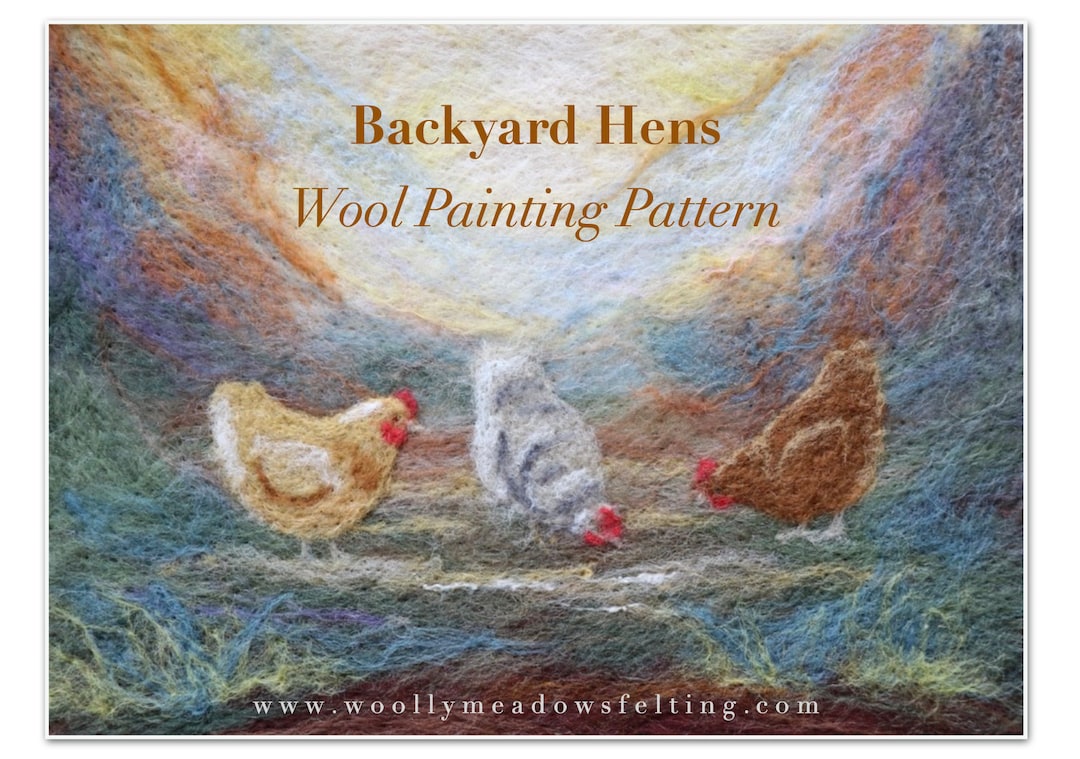 Chickens Wool Painting Pattern - PDF Pattern Digital Download - Needle ...