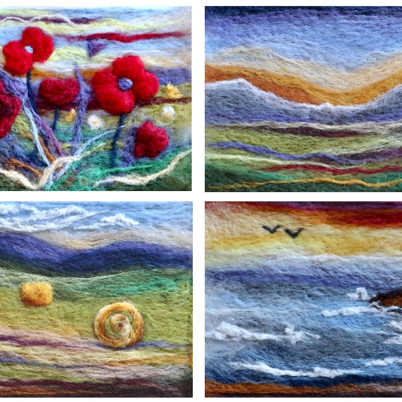 Tableau en laine feutrée - Etsy France