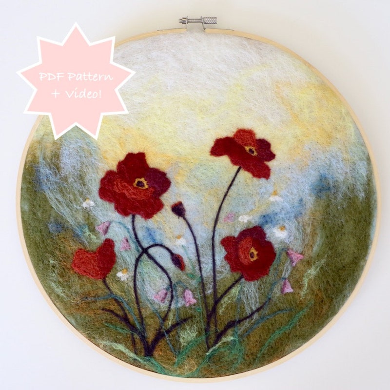 Needle Felting Poppy Kit - Etsy