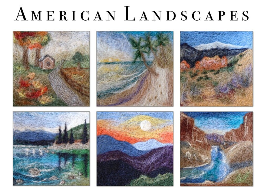 Wool Painting Tutorial - Needle Felting America - Felted Sky Mountain ...