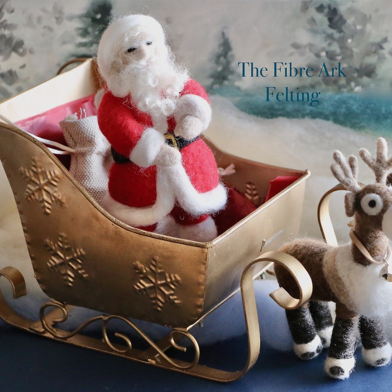 Needle Felted Santa - Etsy
