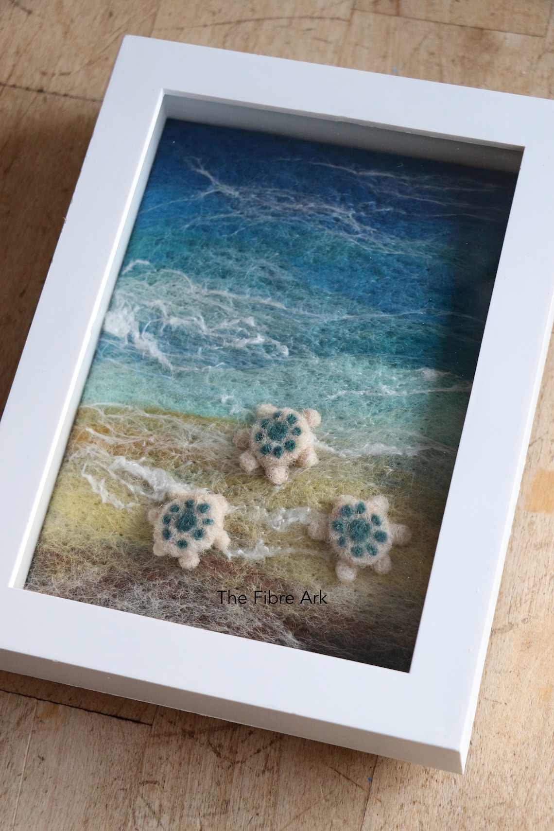 Felted Sky and Ocean - Landscape Painting With Wool - Needle Felting ...