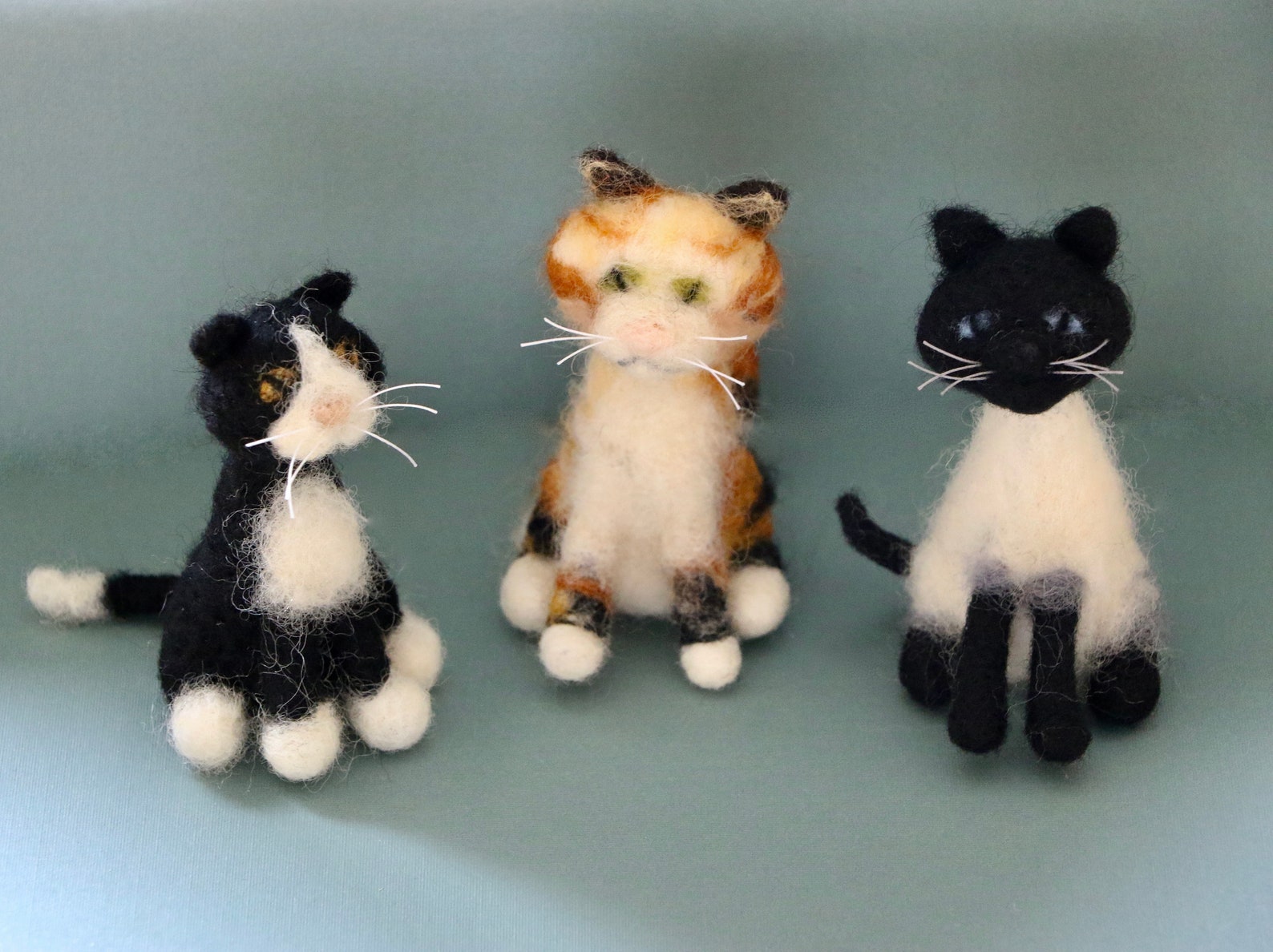 Cat Felted Tutorial - Needle Felted Cat - PDF Download Pattern - Custom ...