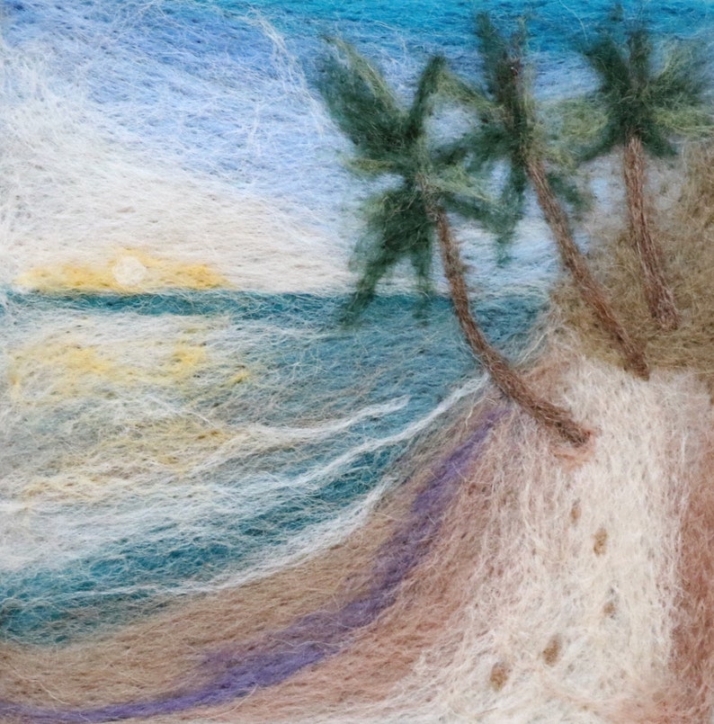 Wool Painting Tutorial - Needle Felting America - Felted Sky Mountain ...