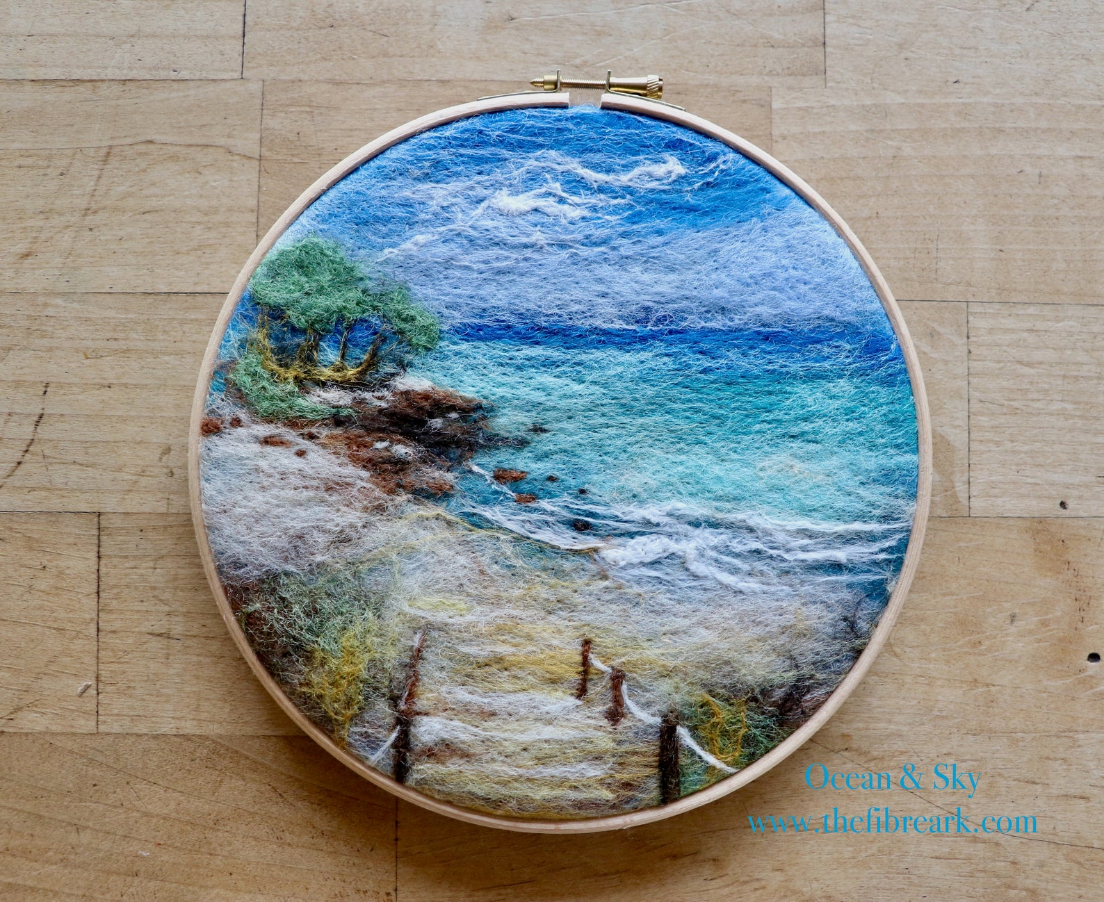Felted Sky and Ocean - Landscape Painting With Wool - Needle Felting ...