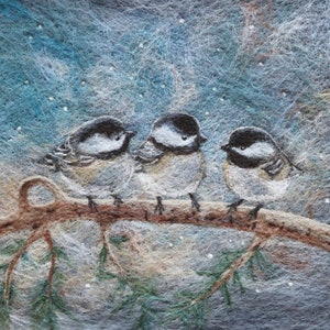 Bird Wool Painting PDF Pattern and Video - Learn to Felt - Wool Picture ...