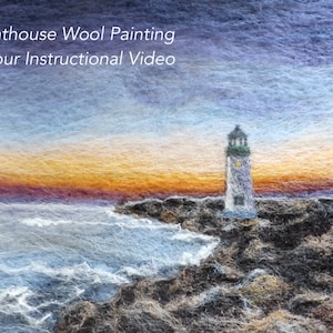 Needle Felted Painting E Tutorial - Landscape Needle Felt 2D Picture ...