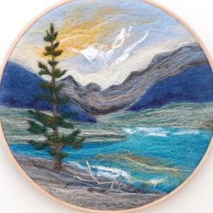 Felted Lake and Mountains Painting Pattern - Learn to Felt - Needle ...