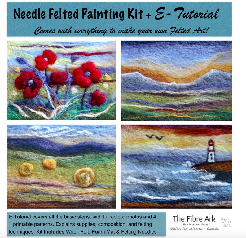 Needle Felted Painting Kit Landscape Needle Felt 2D Picture - Etsy