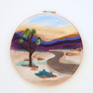 Felt Painting Course - Desert Sunset - Cactus - Painting With Wool ...