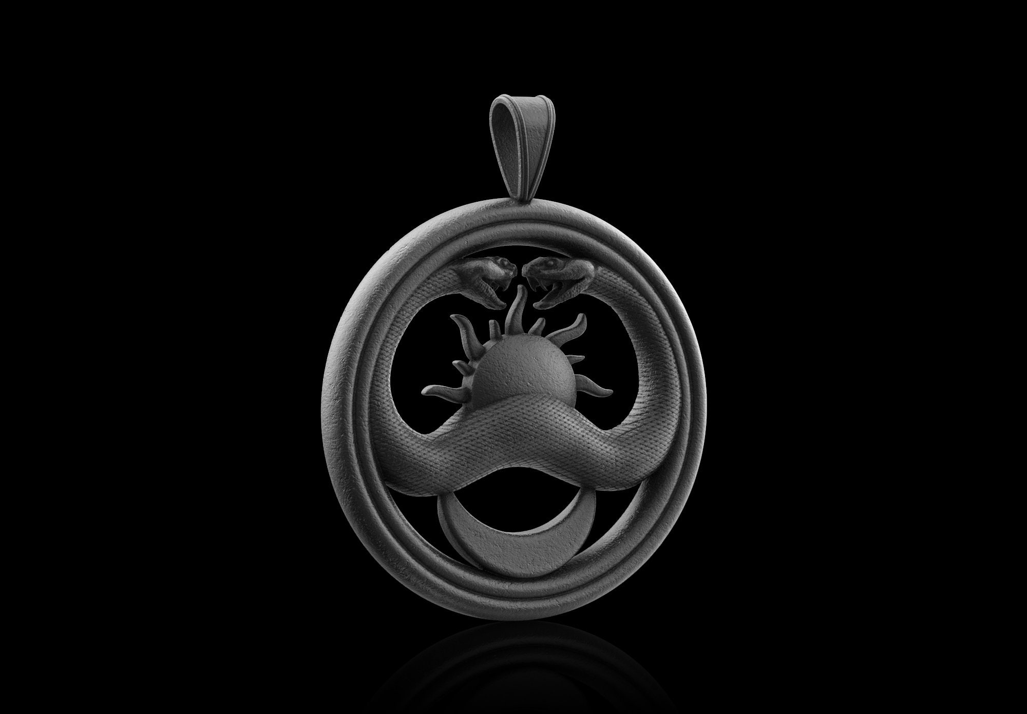 Thulsa Doom Snake Black Steel Necklace Pendant Conan the - Etsy México