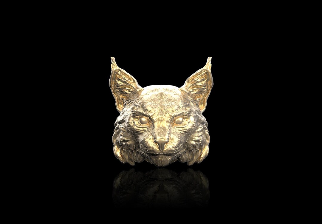 Bronze Bobcat Head Lapel Pin, Bobcat Brooch, Bobcat Badge, Animal Lapel ...