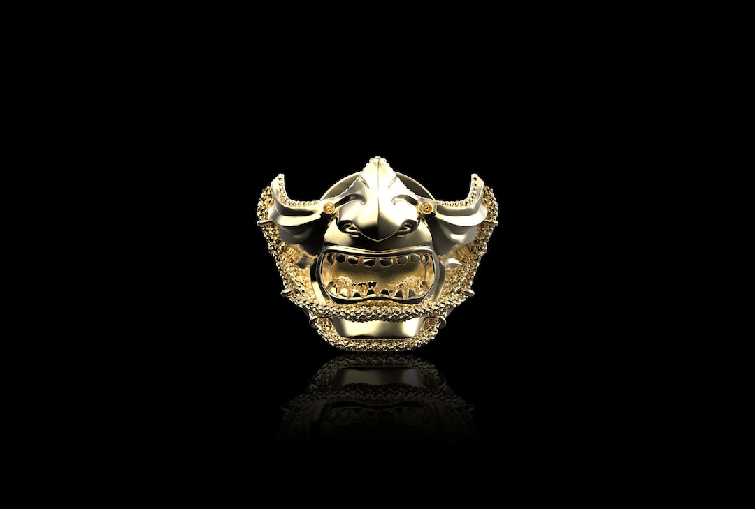 Bronze Half Face Samurai Mask Lapel Pin, Vintage Japanese Symbol Men's ...