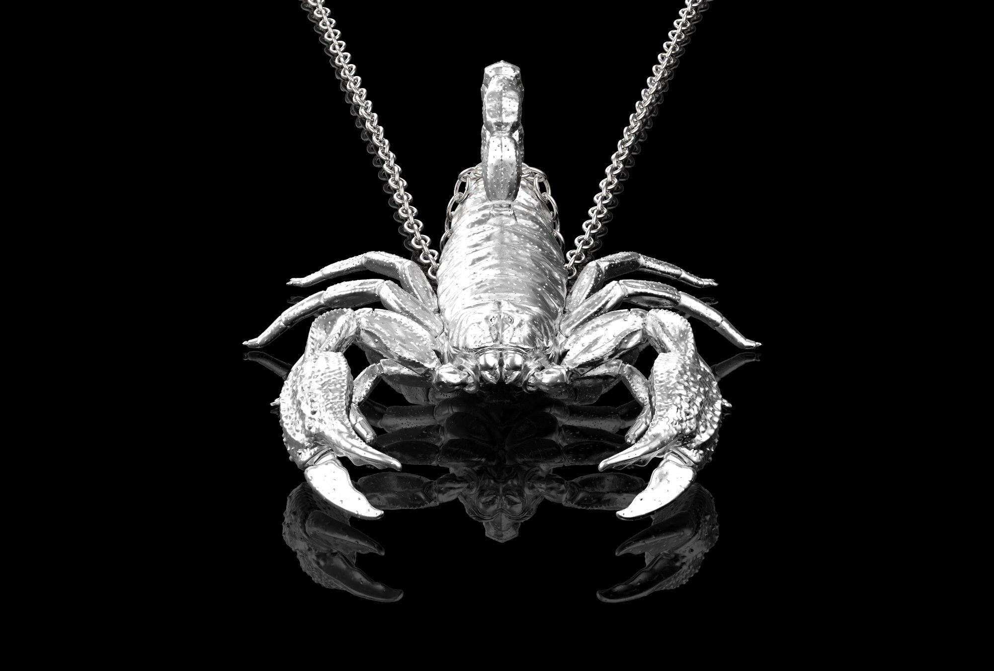 Sterling Silver Scorpion Pendant Necklace Scorpion Jewelry - Etsy