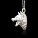 High-gloss Silver Angry Hyena Pendant, Beast Gothic Necklace, Handmade ...