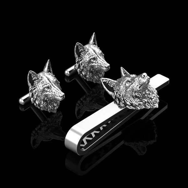 Wolf Cufflinks - Etsy