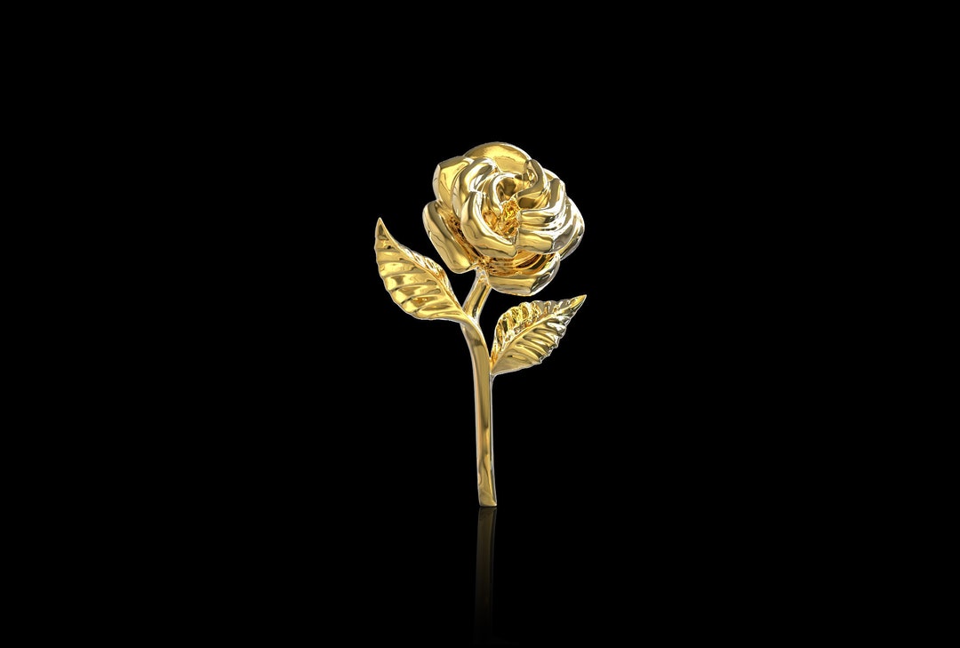 18K Gold Plated Rose Lapel Pins, Flower Brooch, Wedding Lapel Pin ...