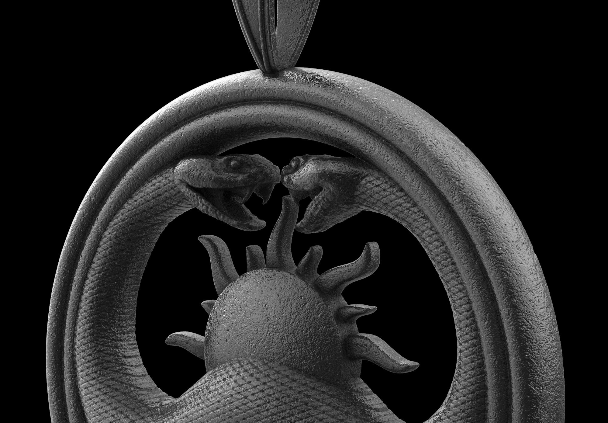 Thulsa Doom Snake Black Steel Necklace Pendant Conan the | Etsy