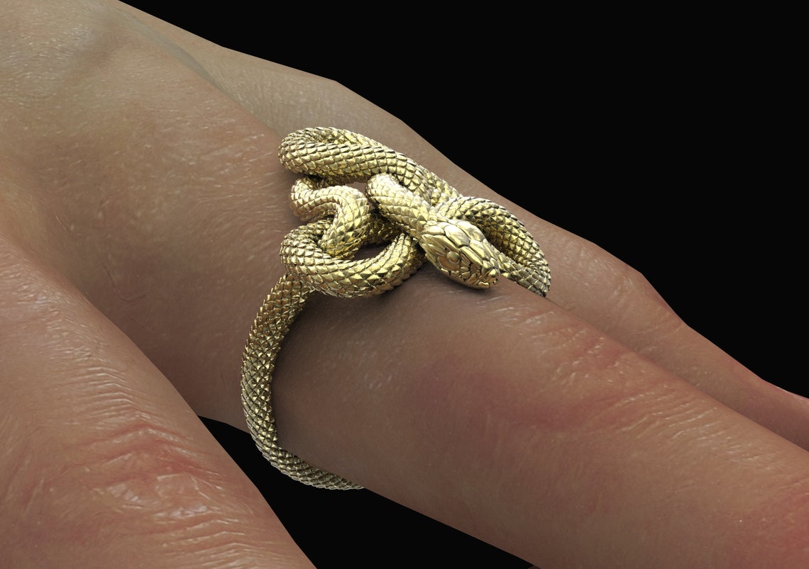 Brass Snake Ring Ancient Mythological Symbols Snake Ring - Etsy