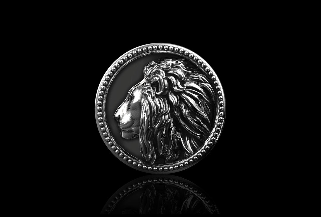 Sterling Silver Calm Lion Lapel Pin Men, Brooch for Suit Lion Jewelry ...