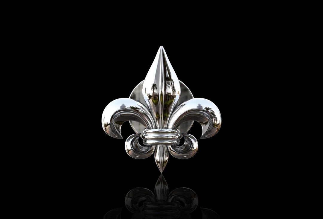 Sterling Silver Fleur De Lis Lapel Pin, French Flower Symbol, Heraldic ...