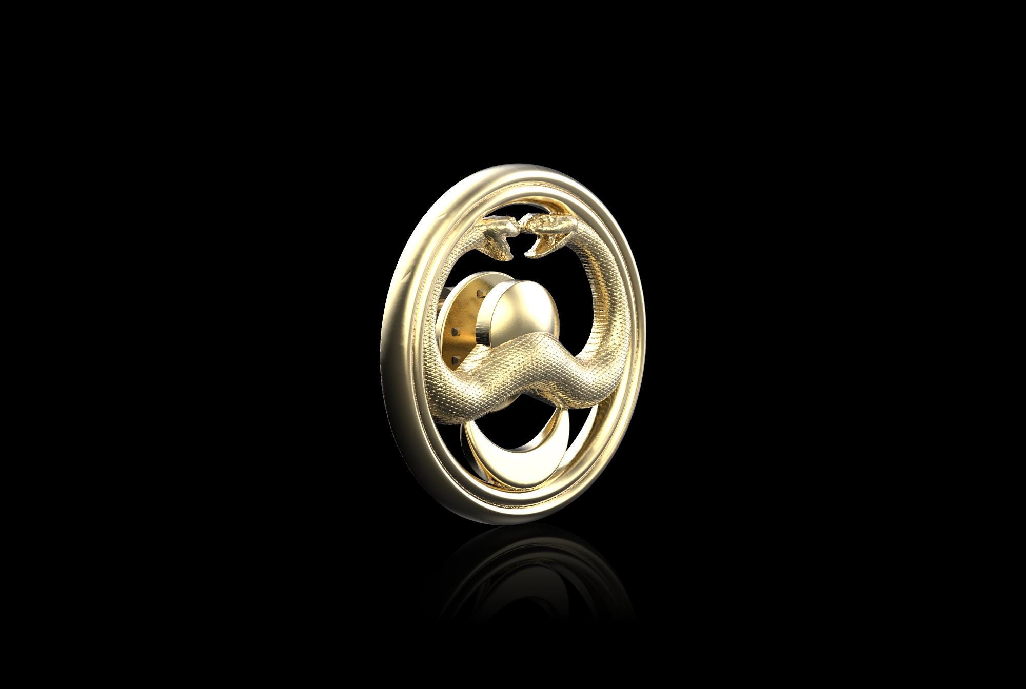 Bronze Thulsa Doom Snake Symbol Lapel Pin, Conan the Barbarian Arnold ...