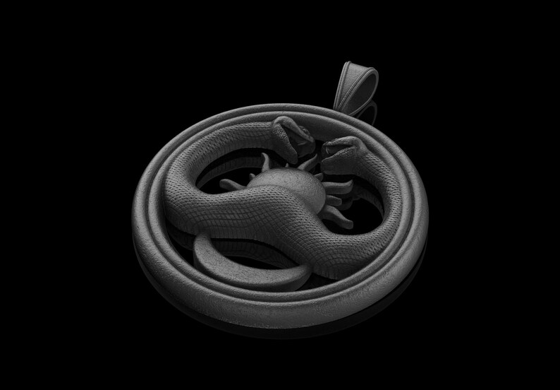 Thulsa Doom Snake Black Steel Necklace Pendant Conan the - Etsy México