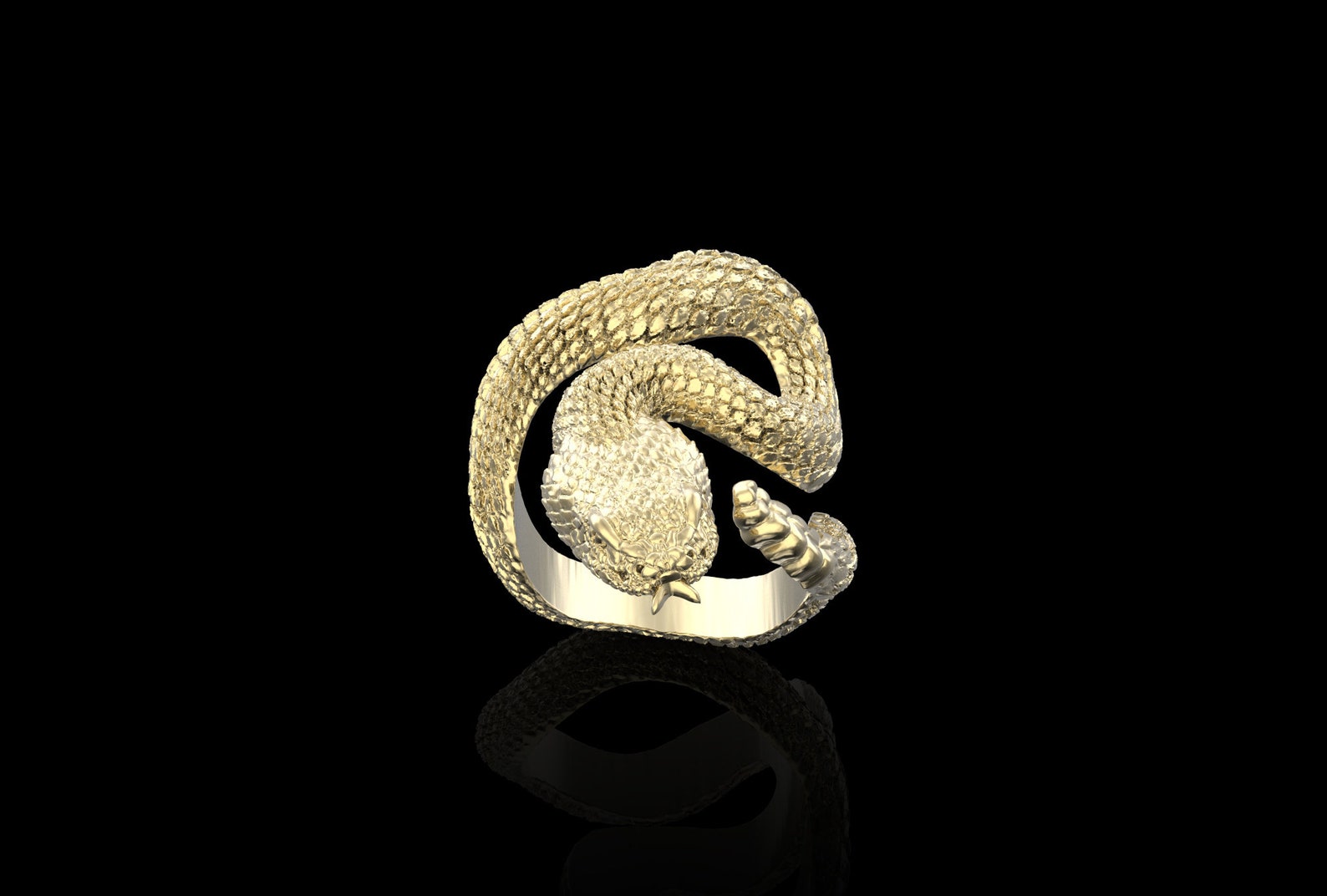 Bronze Rattlesnake Ring Vintage Ring Snake Lover Nature - Etsy