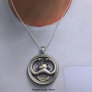 Sterling Silver Thulsa Doom Snake Necklace Pendant, Conan the Barbarian ...