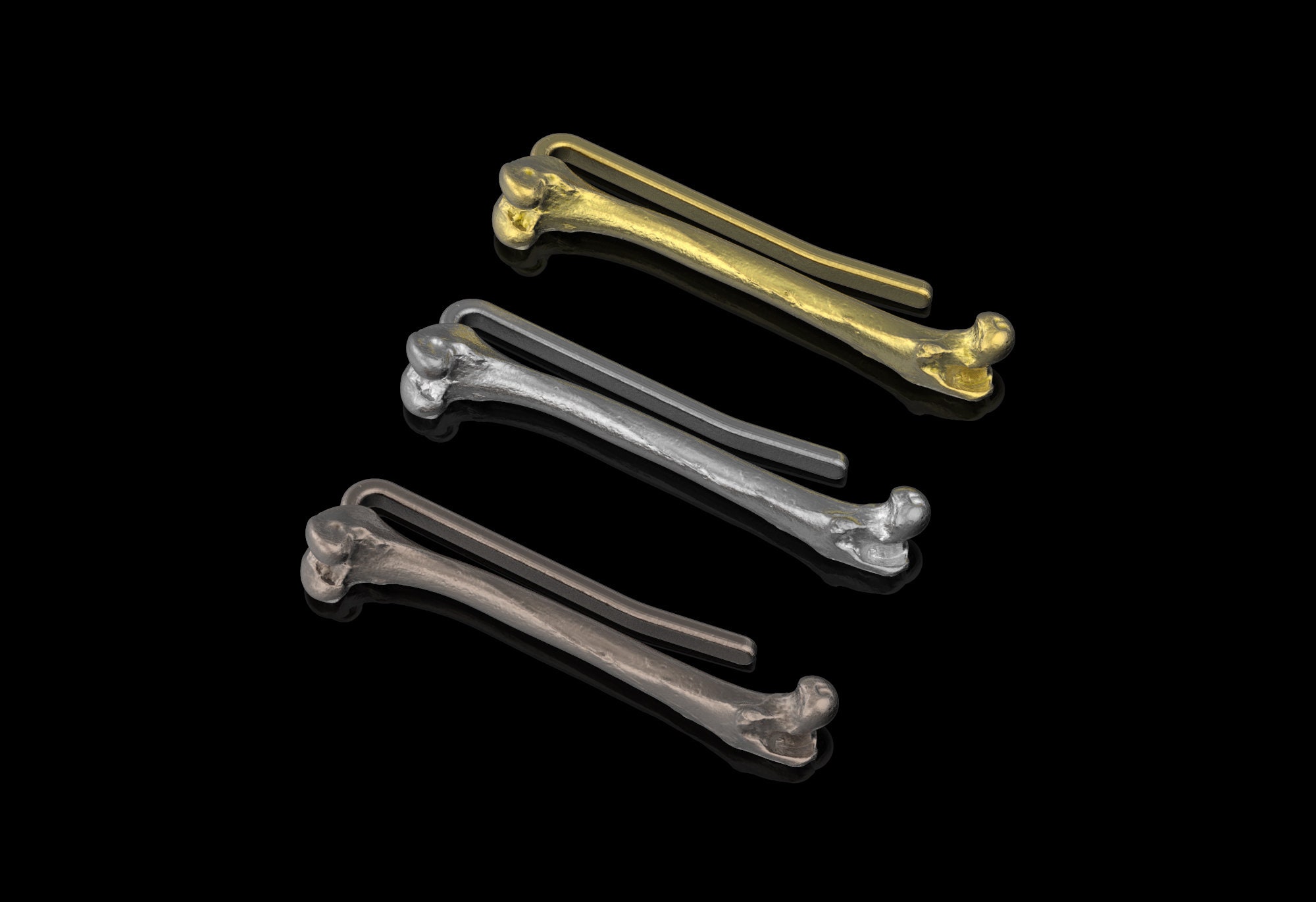 Human Bone Tie Clip Femur Bone Tie Clip Tie Clips for Men | Etsy