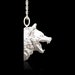 High-gloss Silver Angry Hyena Pendant, Beast Gothic Necklace, Handmade ...