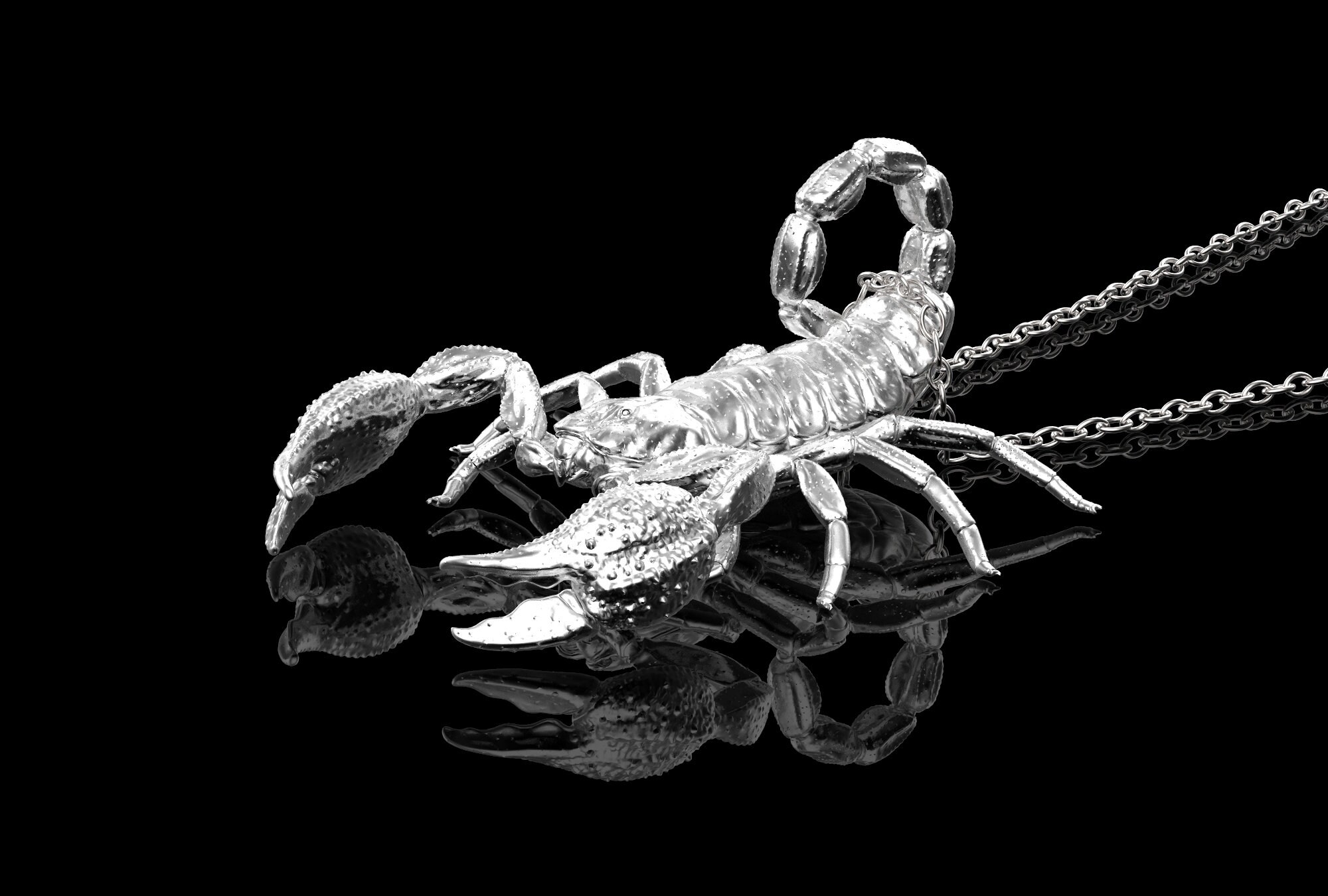 Sterling Silver Scorpion Pendant Necklace Scorpion Jewelry - Etsy