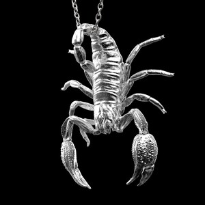 Sterling Silver Scorpion Pendant Necklace Scorpion Jewelry | Etsy