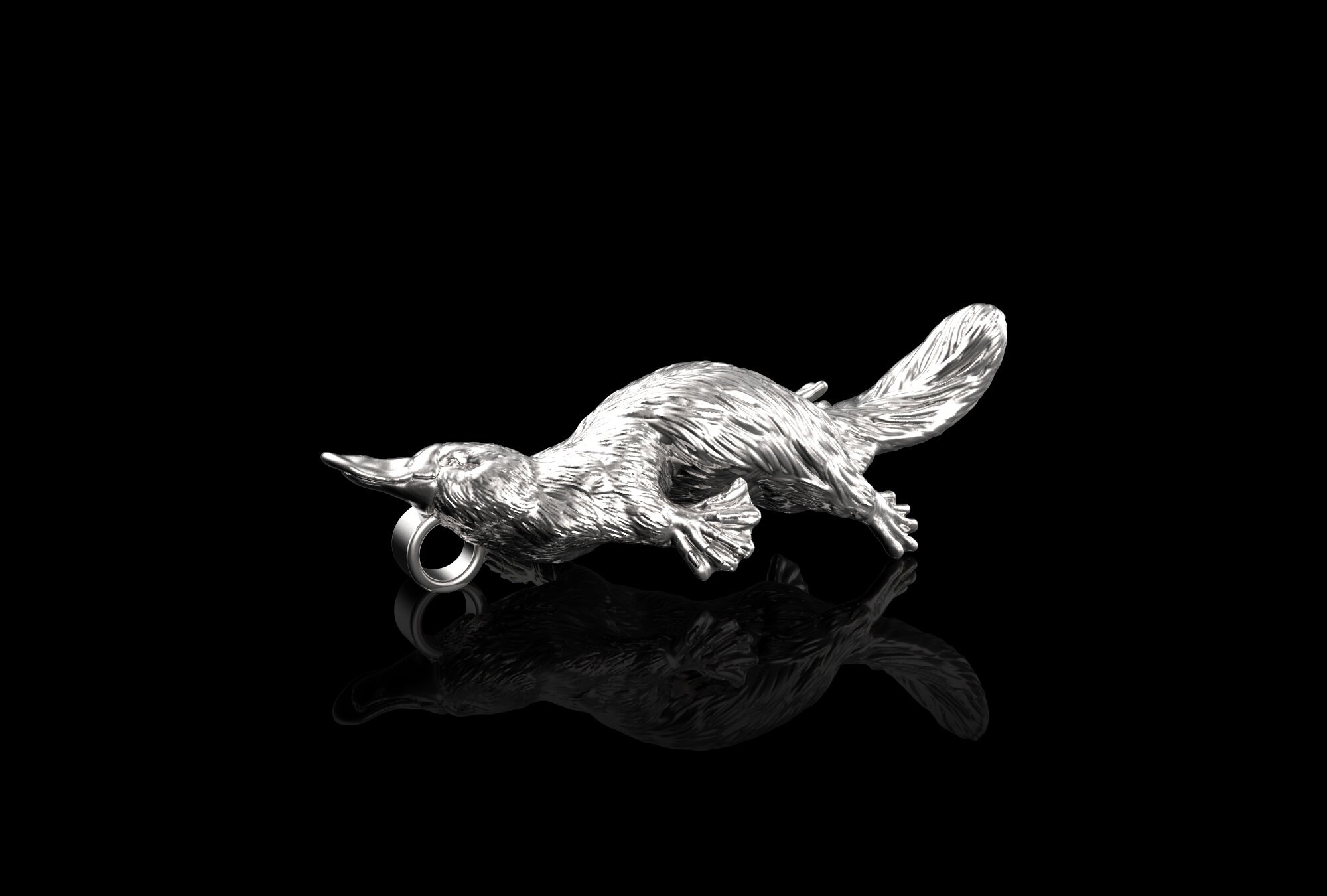 Steling Silver Solid Platypus Necklace Pendant Platypus Charm Jewelry ...