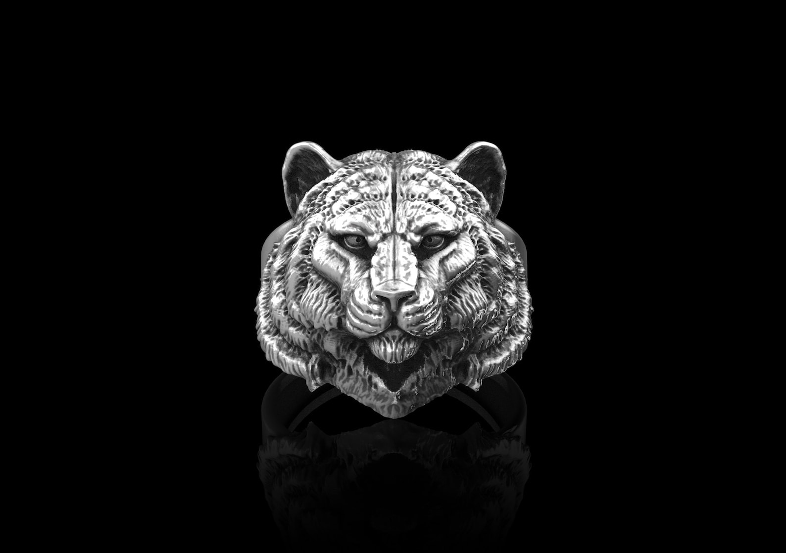 Sterling Silver Tiger Ring Tiger King Men Ring Tiger - Etsy