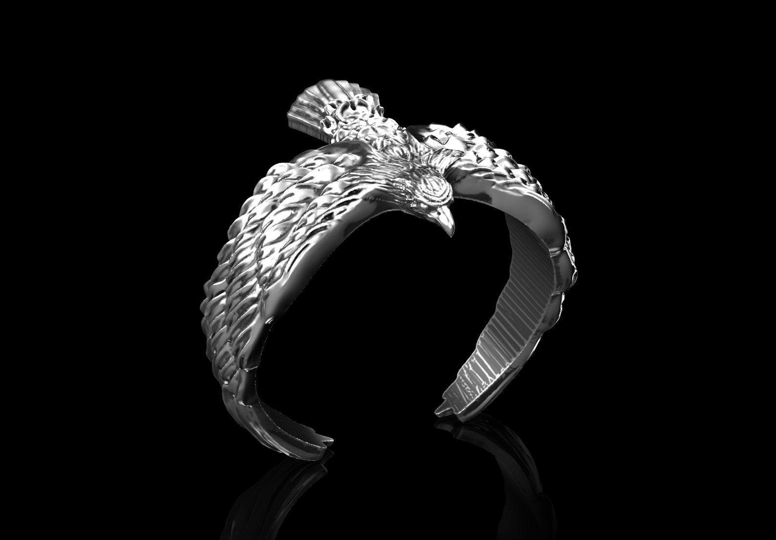 Sterling Silver Eagle Ring Thunderbird Ring Hawk Ring Mens - Etsy