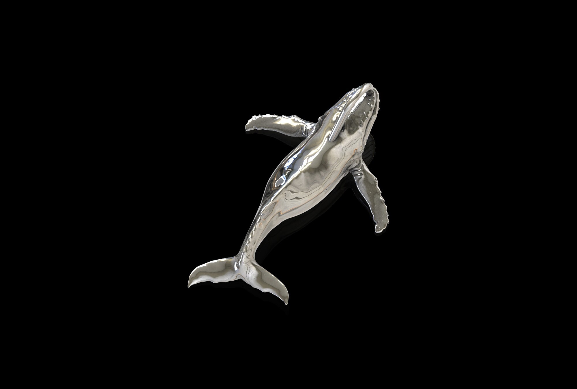 Sterling Silver Humpback Whale Charm Pendant Necklace, Whale Pendant ...