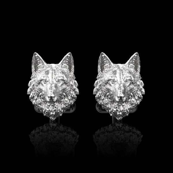 Wolf Cufflinks - Etsy