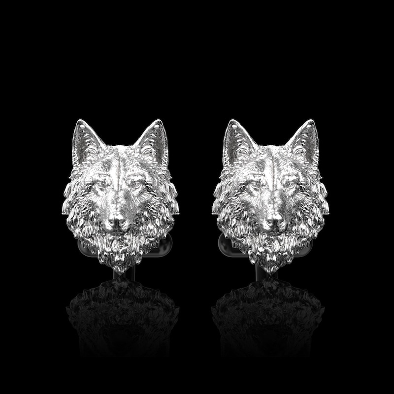 Wolf Cufflinks - Etsy