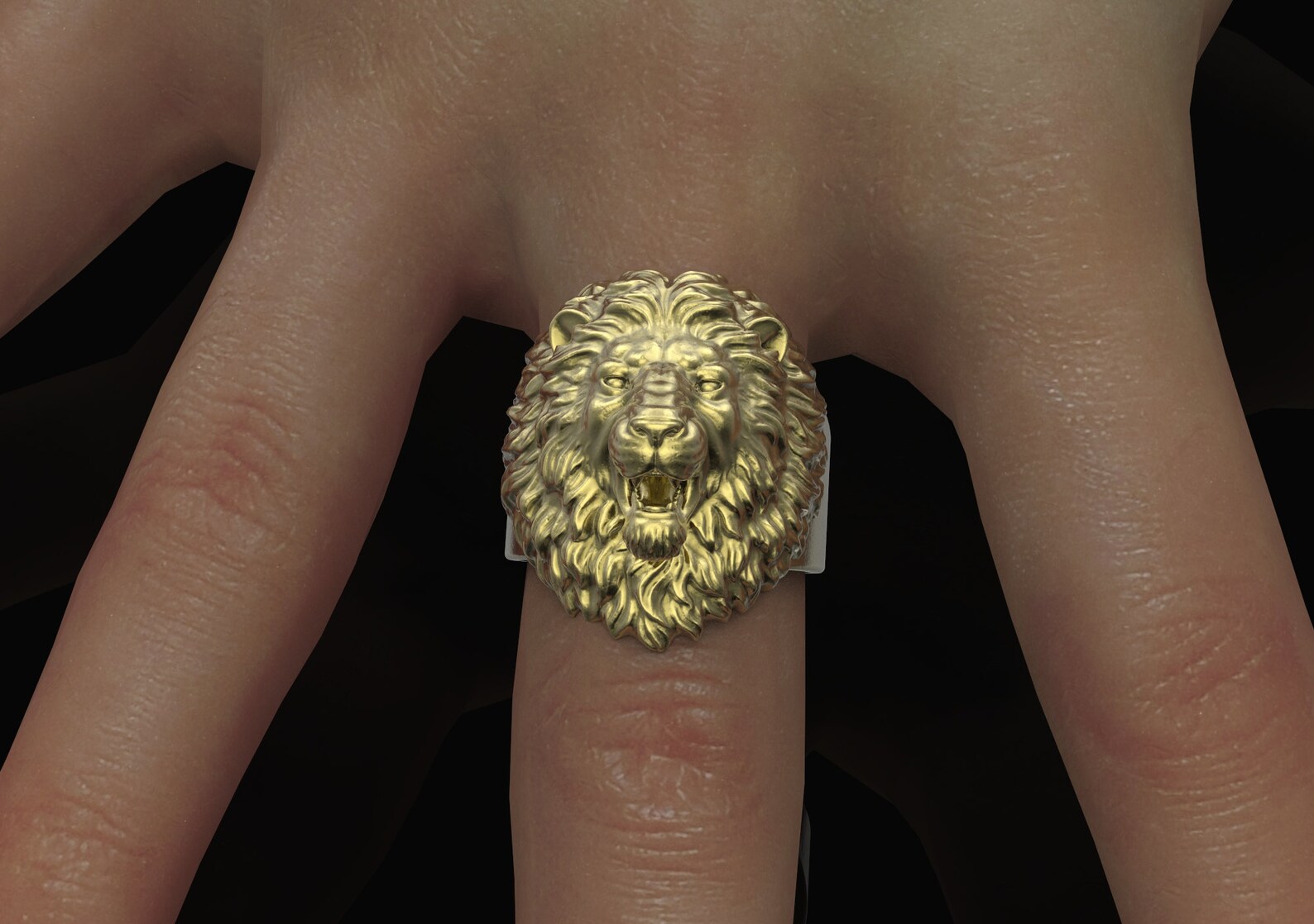 Brass Roaring Lion Ring, Leo Lion Ring, Angry Lion Jewelry, Lion Animal ...