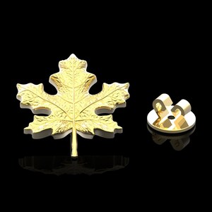 18K Gold Plated Maple Leaf Lapel Pins, Maple Leaf Brooch for Men, Groom ...