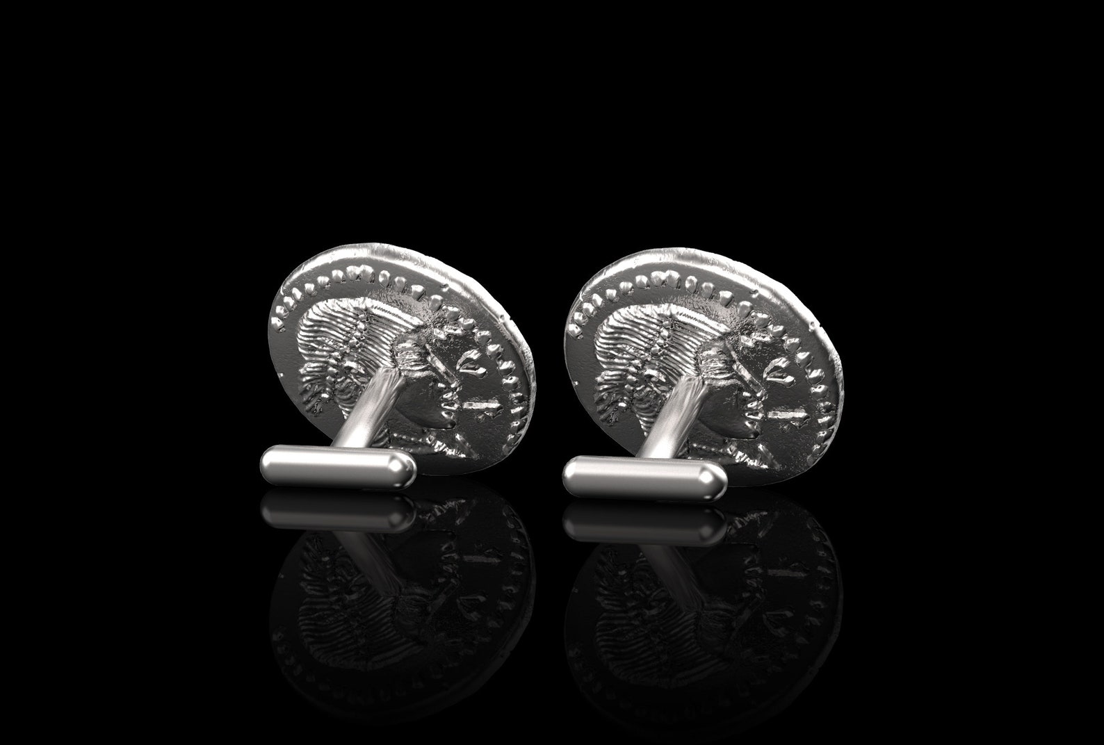 Sterling Silver Ancient Octopus Coin Cufflinks, Greek Octopus Cufflinks ...