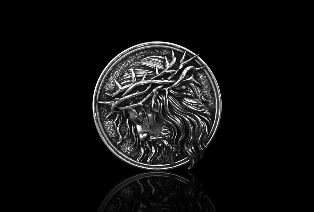 Sterling Silver Jesus Lape Pin, Christ Jesus, Christian Men Brooch ...