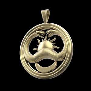 Bronze Thulsa Doom Snake Necklace Pendant, Conan the Barbarian Arnold ...